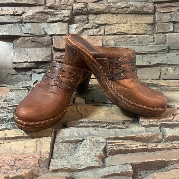 Frye | Shoes | Frye Distresswd Leather Clogsmulesslipons | Poshmark